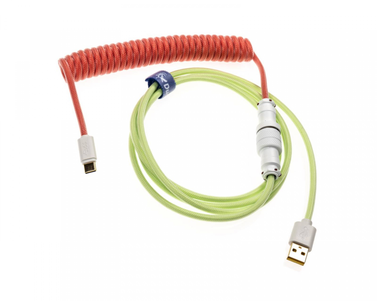 Ducky Premicord Strawberry Frog - Coiled Cable - MaxGaming.fi