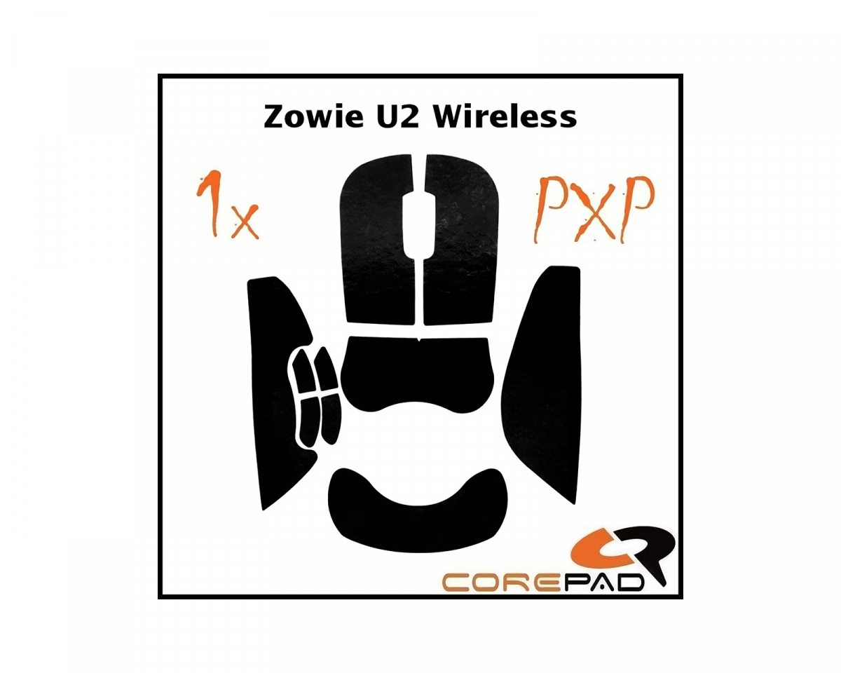 Corepad PXP Grips ZOWIE U2 - Musta - MaxGaming.fi